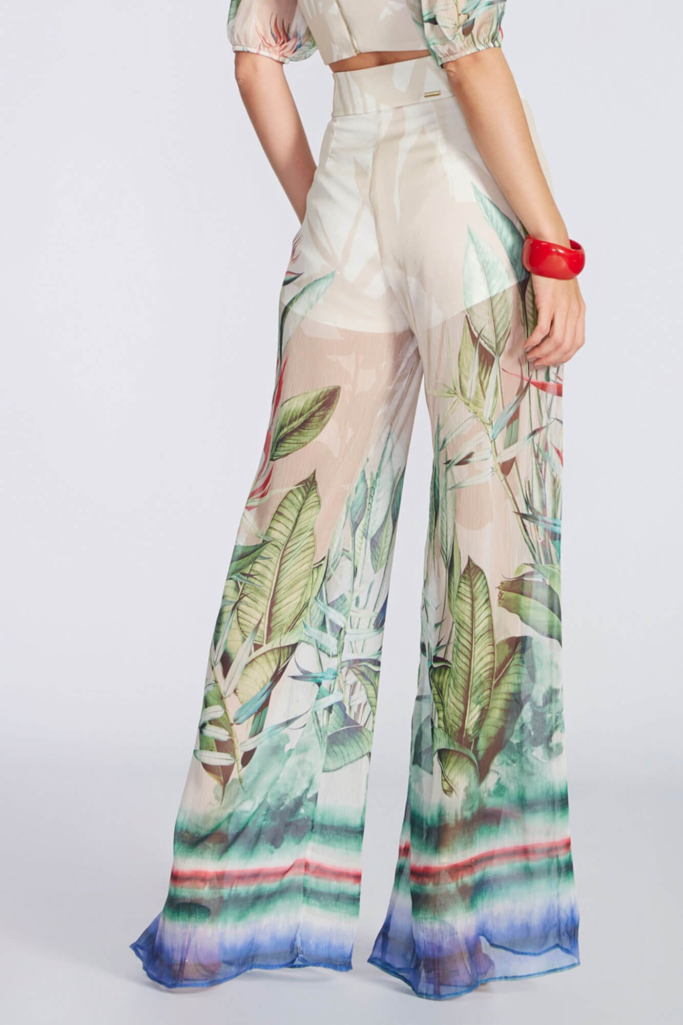 Calça Feminina Pantalona Estampada